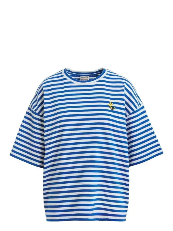 Essentiel Antwerp X Peanuts Striped-pattern T-shirt - Blue