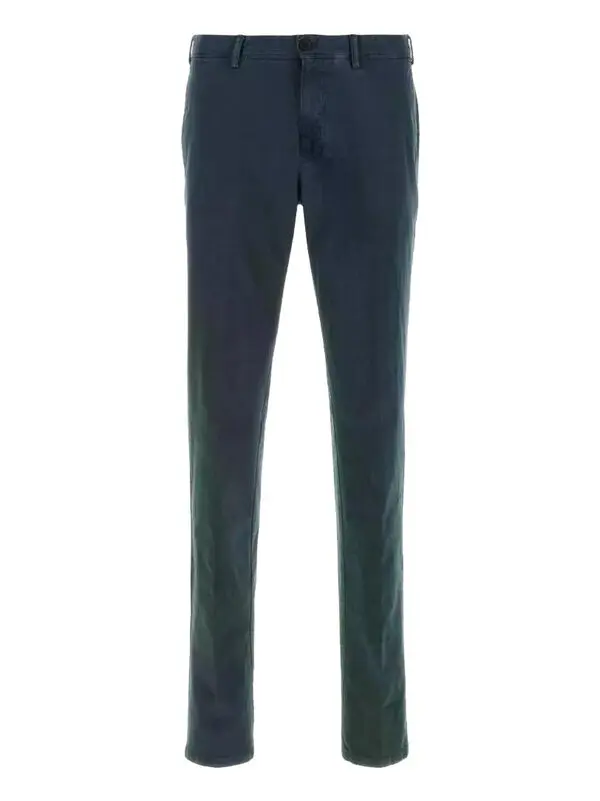 PT TORINO Chinos With Belt Loops And Button Fastening - Blue