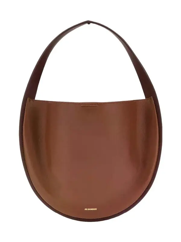 JIL SANDER Ovine Leather Pivot Shoulder Bag - Neutrals