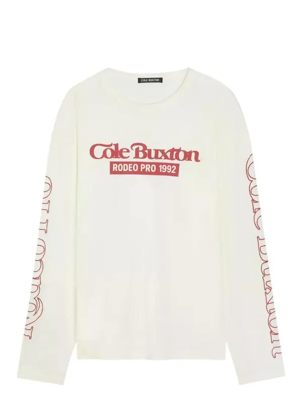 COLE BUXTON Rodeo Logo-print Long-sleeve T-shirt - Neutrals