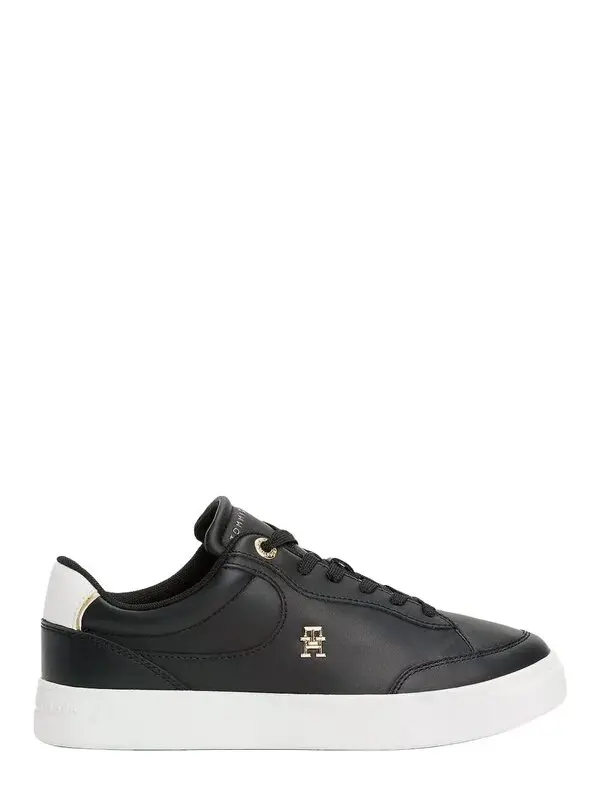 Tommy Hilfiger Logo-plaque Sneakers - Black