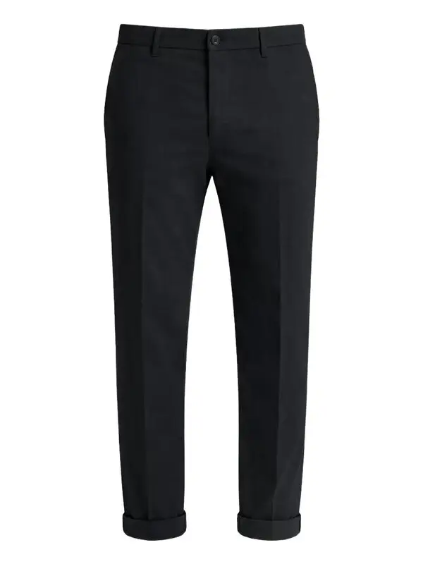Peserico Pressed-crease Cotton Trousers - Blue