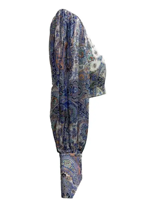 Zimmermann Paisley-print Cropped Top - Blue