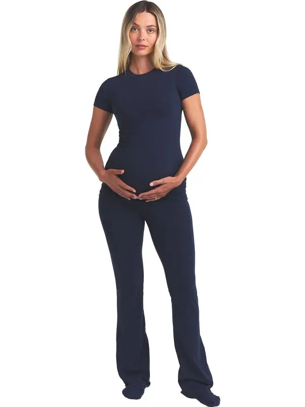 SKIMS Maternity Cotton Jersey T-shirt - Navy