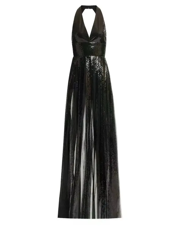 Elie Saab Sequin-embellished Maxi Dress - Black