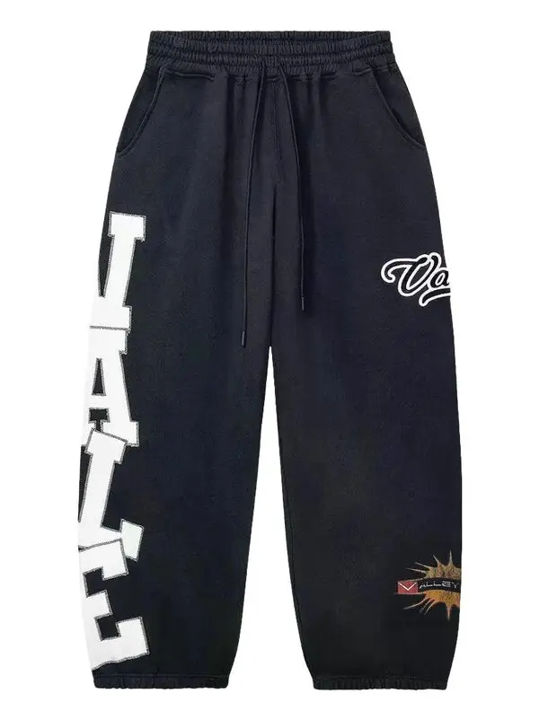VALE FOREVER Lego Logo-print Cotton Track Pants - Blue