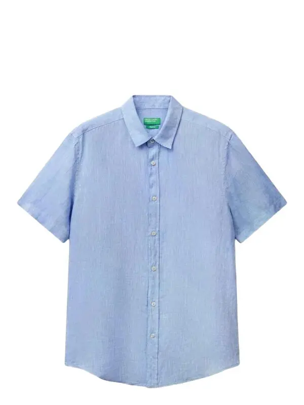 BENETTON Short-sleeved Buttoned Shirt - Blue