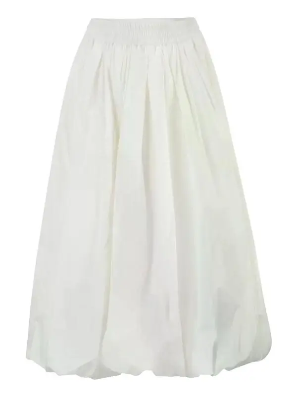 Max Mara Flared Skirt With Elasticated Waist - White