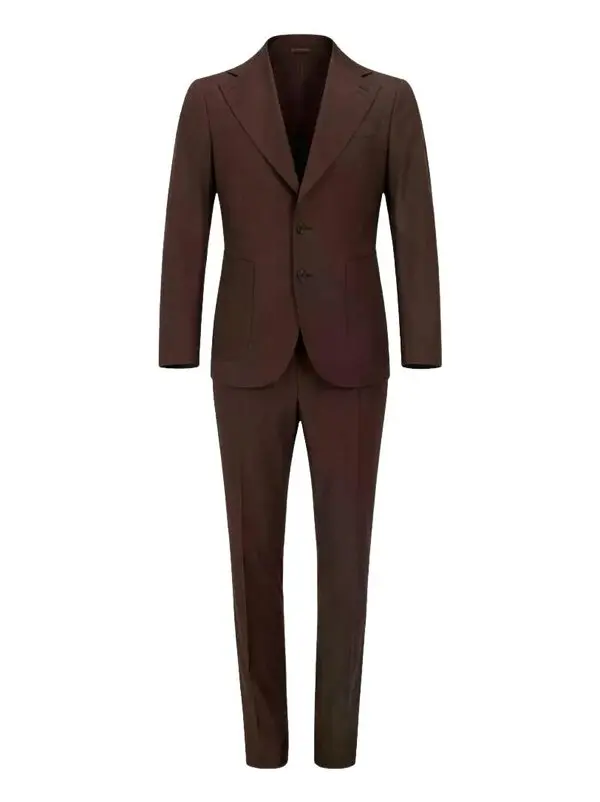 FRANZESE COLLECTION Patch-pocket Single-breasted Suit - Brown