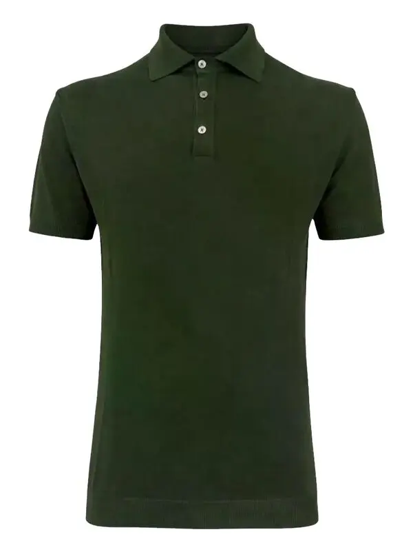 FRANZESE COLLECTION Gossip Ribbed-trim Polo Shirt - Green