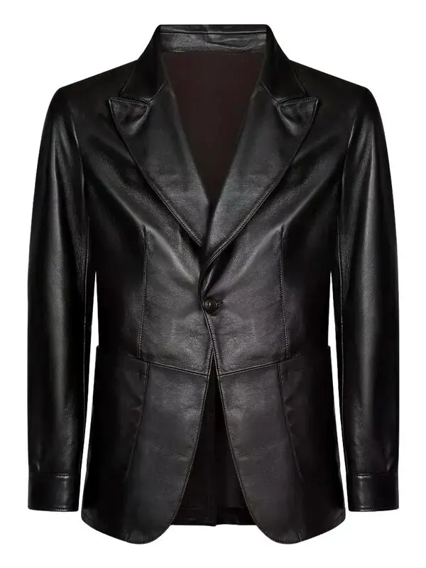 FRANZESE COLLECTION Sal Da Vinci Leather Jacket - Brown