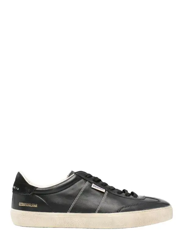 GOLDEN GOOSE Soul Star Contrast-stitch Sneakers - Black