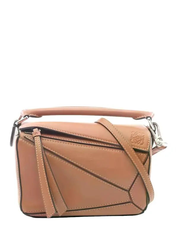 Loewe 2010s Mini Puzzle Two-way Bag - Brown