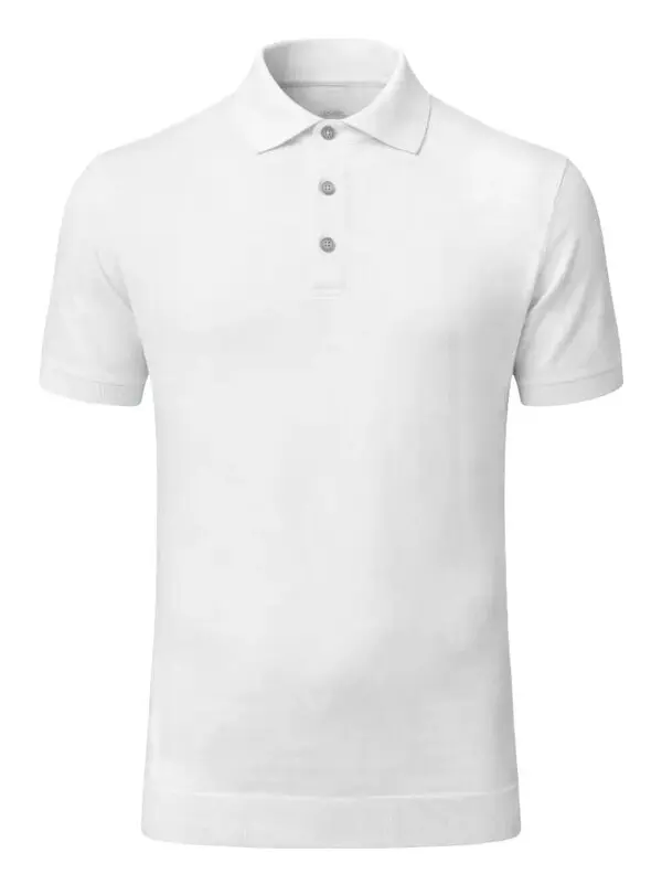 FRANZESE COLLECTION Gossip Ribbed-trim Polo Shirt - White