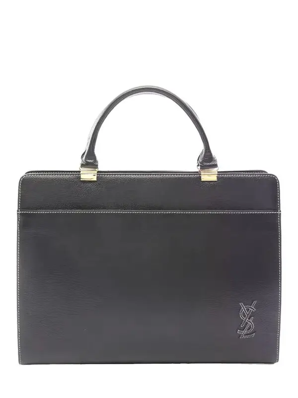 Saint Laurent 2010s Zip Laptop Bag - Black