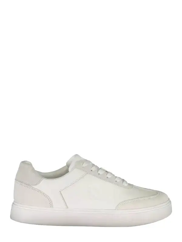 Calvin Klein Panelled Leather Sneakers - White