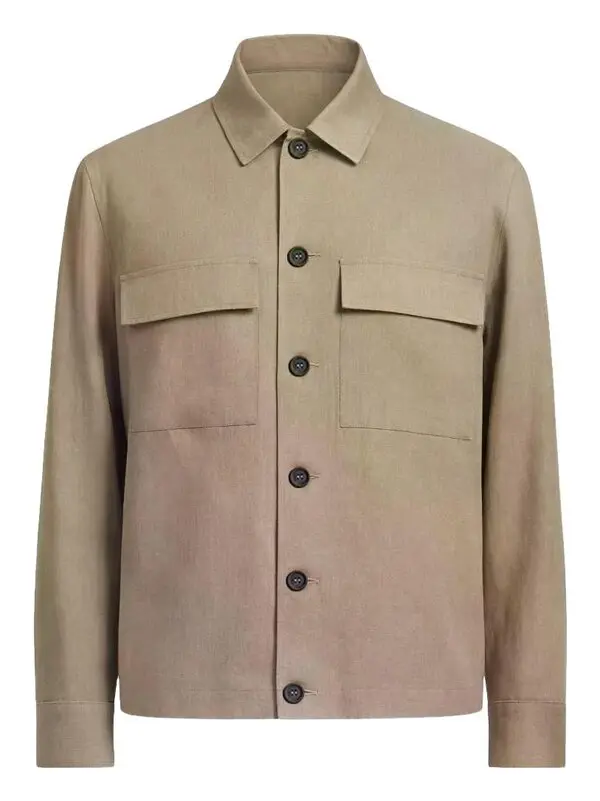 Peserico Flap-pocket Shirt Jacket - Neutrals