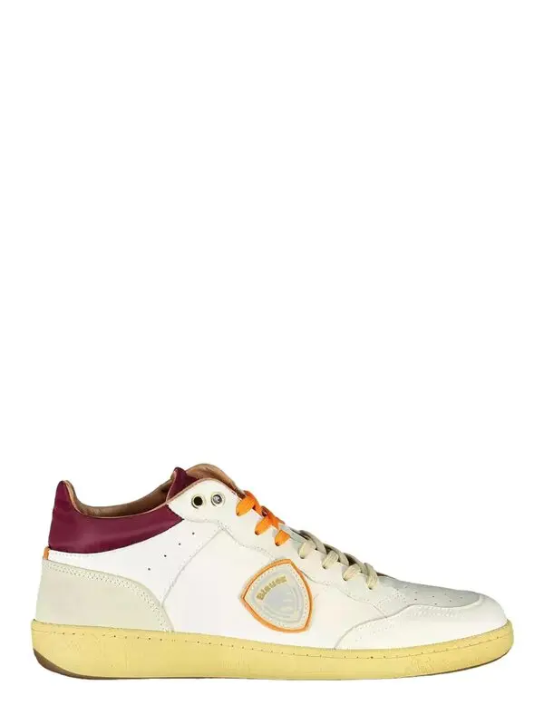 BLAUER. Panelled Perforated Sneakers - White