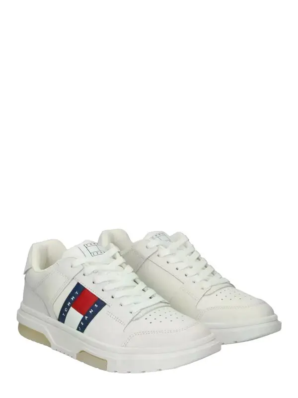 Tommy Hilfiger Panelled Perforated Sneakers - White