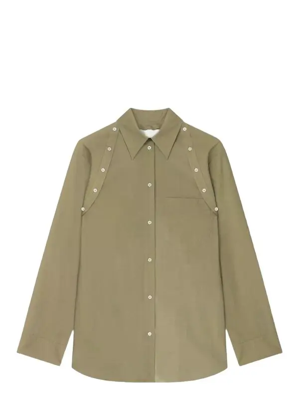 Nanushka Button-embellished Shirt - Green