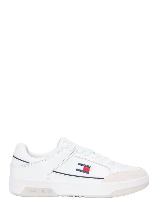 Tommy Hilfiger Panelled Perforated Sneakers - White
