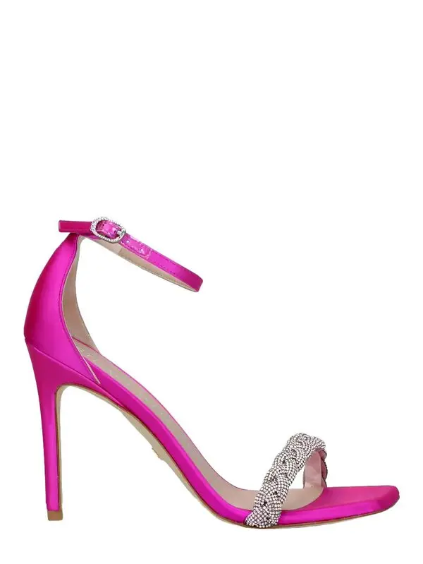 STUART WEITZMAN Crystal-embellished Heeled Sandals - Pink