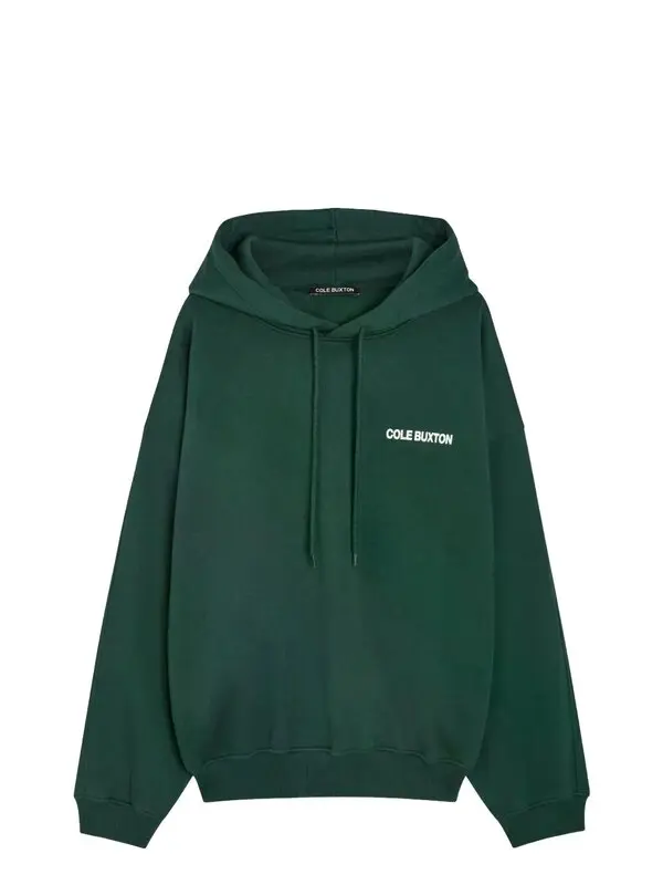 COLE BUXTON Logo-print Drawstring Hoodie - Green