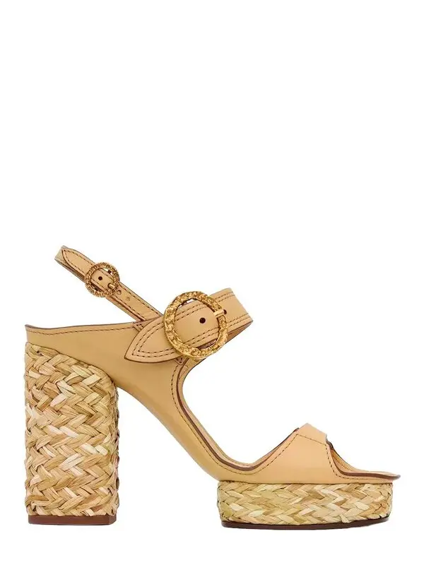Zimmermann Solena Woven-heel Sandals - Neutrals
