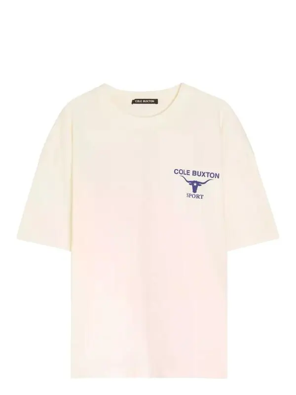 COLE BUXTON Longhorn Logo-print T-shirt - Neutrals