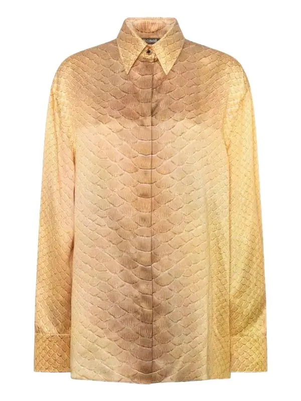 Roberto Cavalli Snake-print Shirt - Neutrals