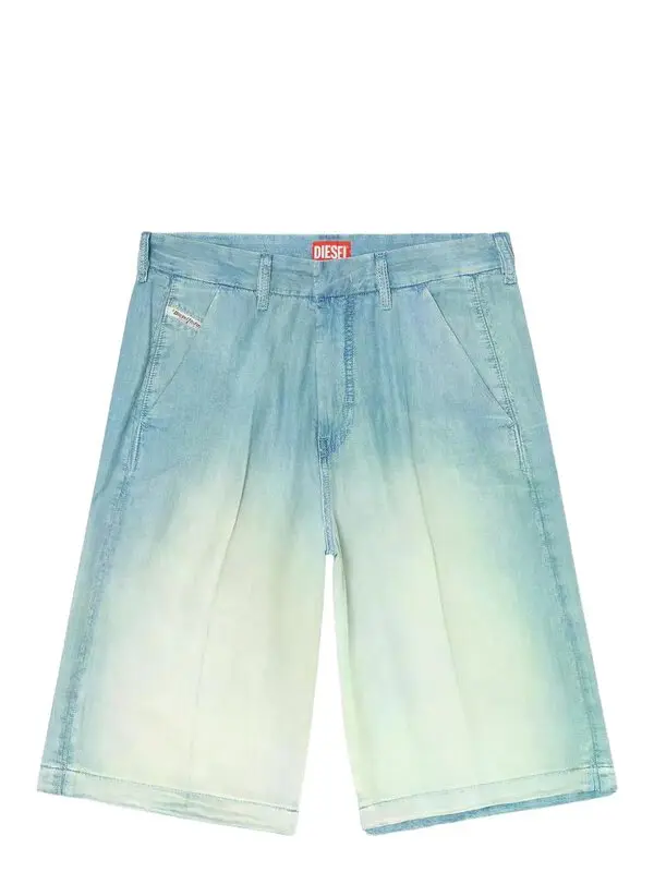 DIESEL® Gradient-effect Denim Shorts - Blue