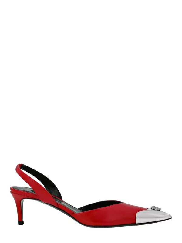 Philipp Plein Slingback Pumps - Red