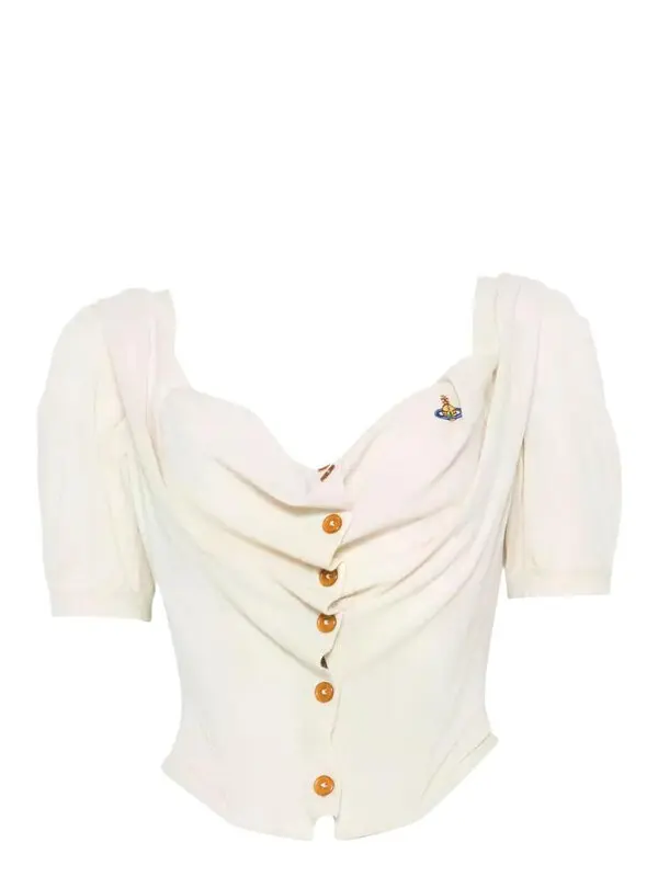VIVIENNE WESTWOOD Bea Draped Button-up Top - Neutrals