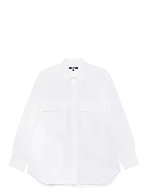 Comme Des Garçons Chest-pocket Long-sleeve Shirt - White