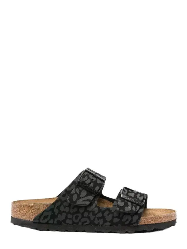 BIRKENSTOCK Arizona Leopard-print Sandals - Black