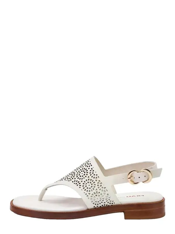 FRAU Perforated Slingback Sandals - Neutrals