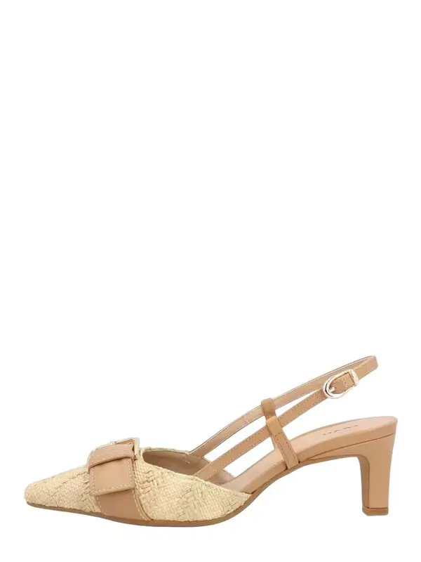 FRAU Buckle-detail Raffia Pumps - Neutrals