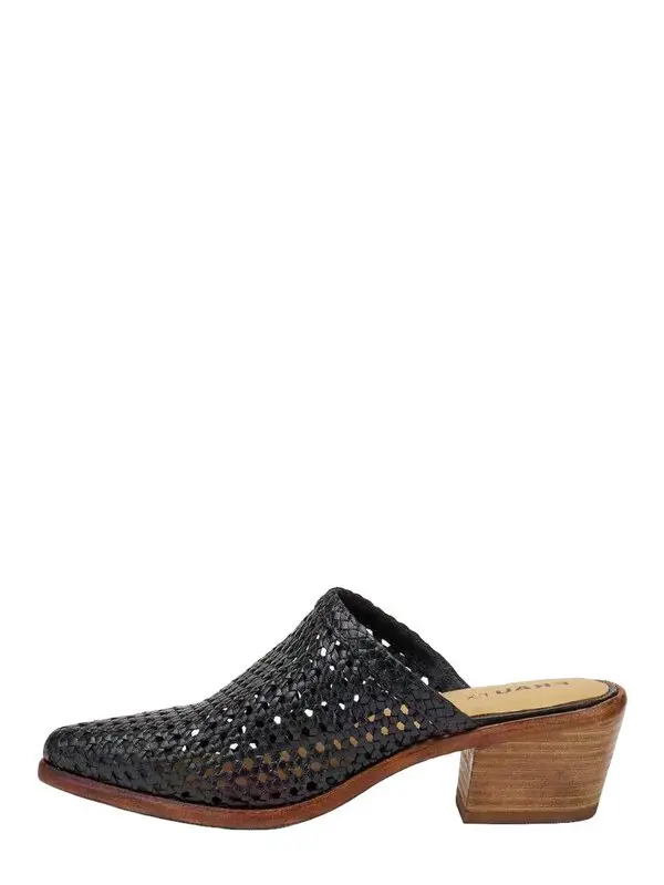 FRAU Hand-woven Mules - Black