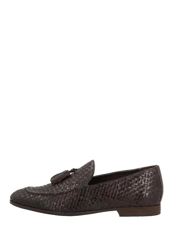 FRAU Woven Tassel Loafers - Brown