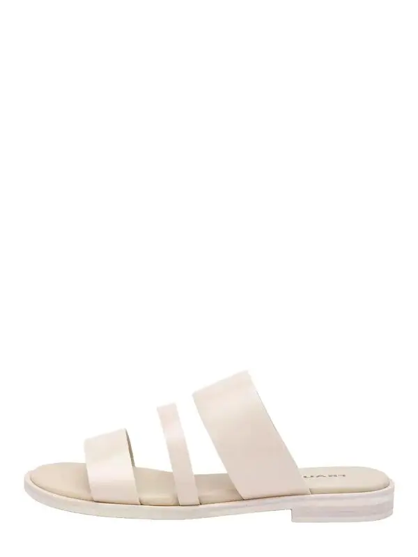 FRAU Polished Leather Triple-strap Sandals - Neutrals