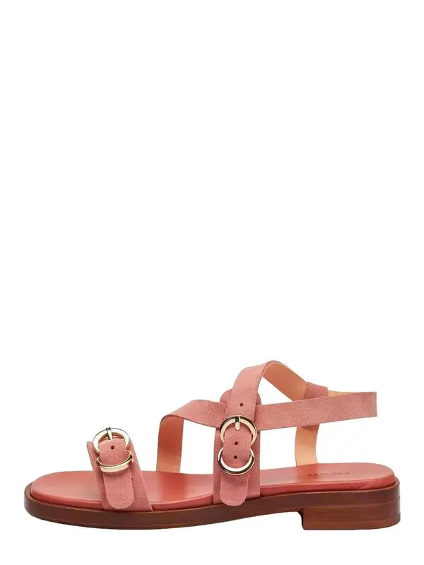 FRAU Suede Multi-strap Sandals - Pink