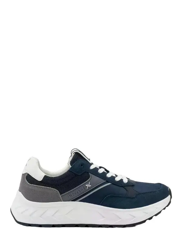FRAU Panelled Leather Sneakers - Blue