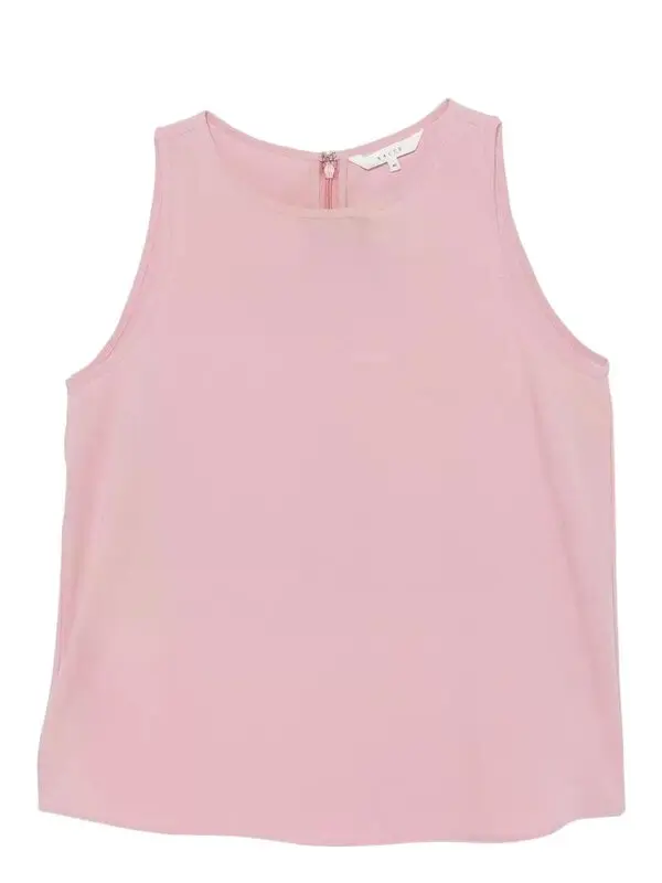 XACUS Sleeveless Top With Zip Back - Pink