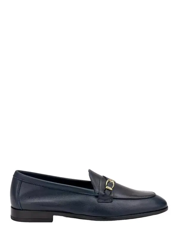 FRAU Buckle-detail Leather Loafers - Blue