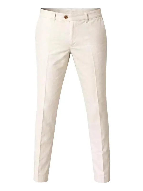 FRANZESE COLLECTION Flat-front Skinny Trousers - Neutrals