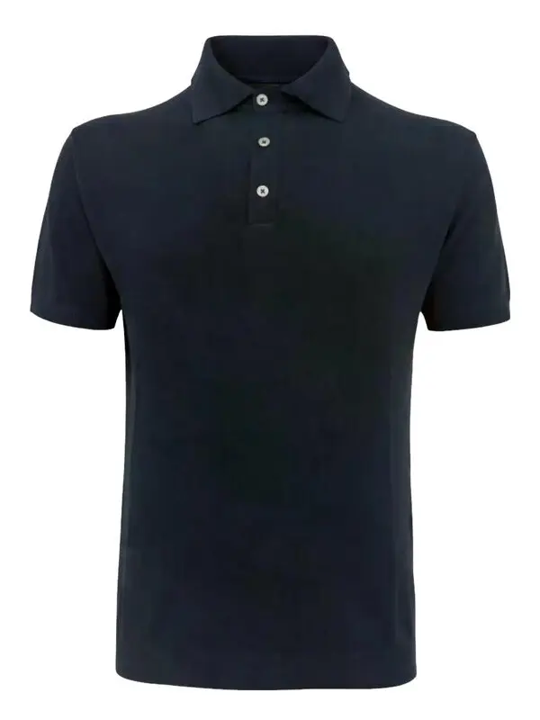FRANZESE COLLECTION Gossip Ribbed-trim Polo Shirt - Blue