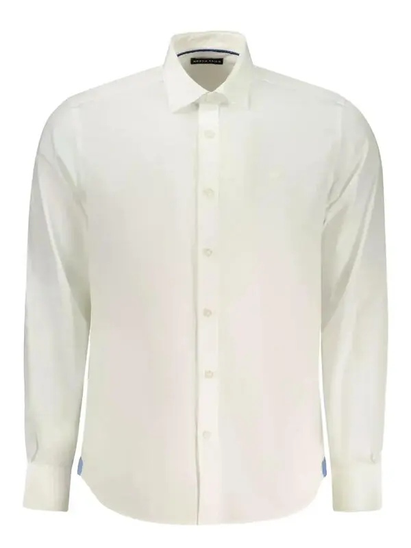 NORTH SAILS Logo-print Spread-collar Shirt - White