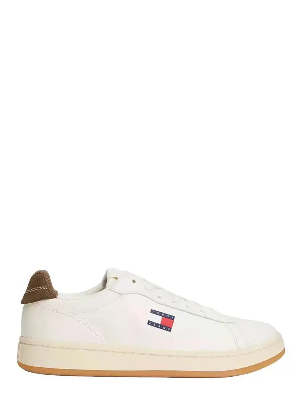 Tommy Hilfiger Logo Patch Lace-up Sneakers - Neutrals