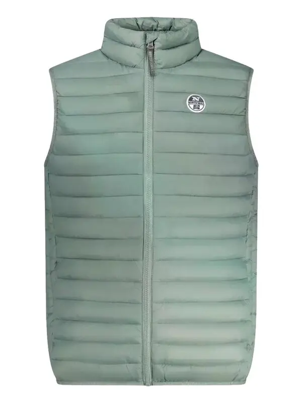 NORTH SAILS Quilted Gilet With Logo Patch - Green