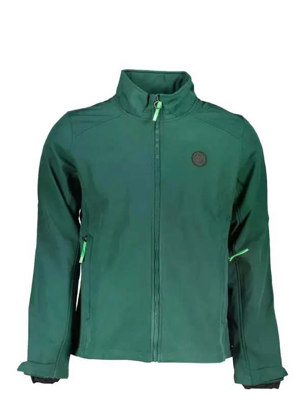 GIAN MARCO VENTURI VINTAGE Logo-patch Zip-up Jacket - Green